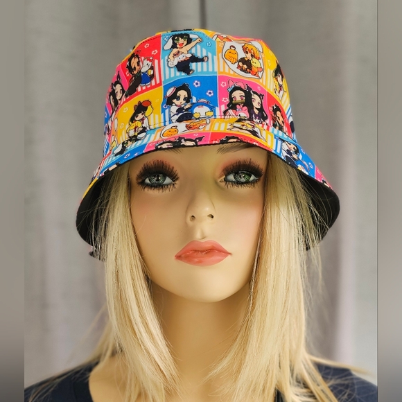 Accessories | Demon Slayer Anime X Hello Kitty Friends Bucket Cap Hat ...